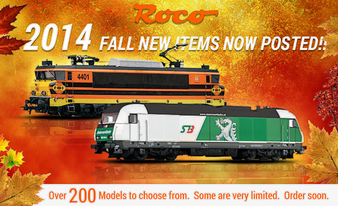Roco 2014 New Fall Items Just Anounced!